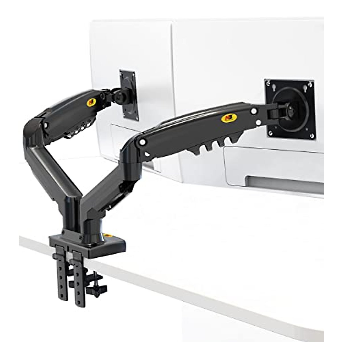 NB North Bayou Dual Monitor Desk Mount Stand Full Motion Swivel Computer Monitor Arm for Two Screens 17-27 Inch with 4.4~19.8lbs Load Capacity for Each Display F160