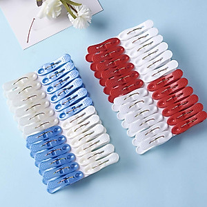 Foshine Clothes Pins for Crafts 48 Pack Clothes Clips Drying Clothing Clips Colored Laundry Clips Clothespins Plastic Pegs Windproof Clothespin Photo Paper Pegs Craft Clips Painting Display