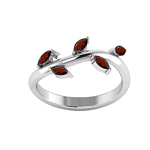 Shine Jewel 925 Sterling Silver Garnet Gemstone 925 Sterling Silver Wedding Anniversary Ring For Women (12)