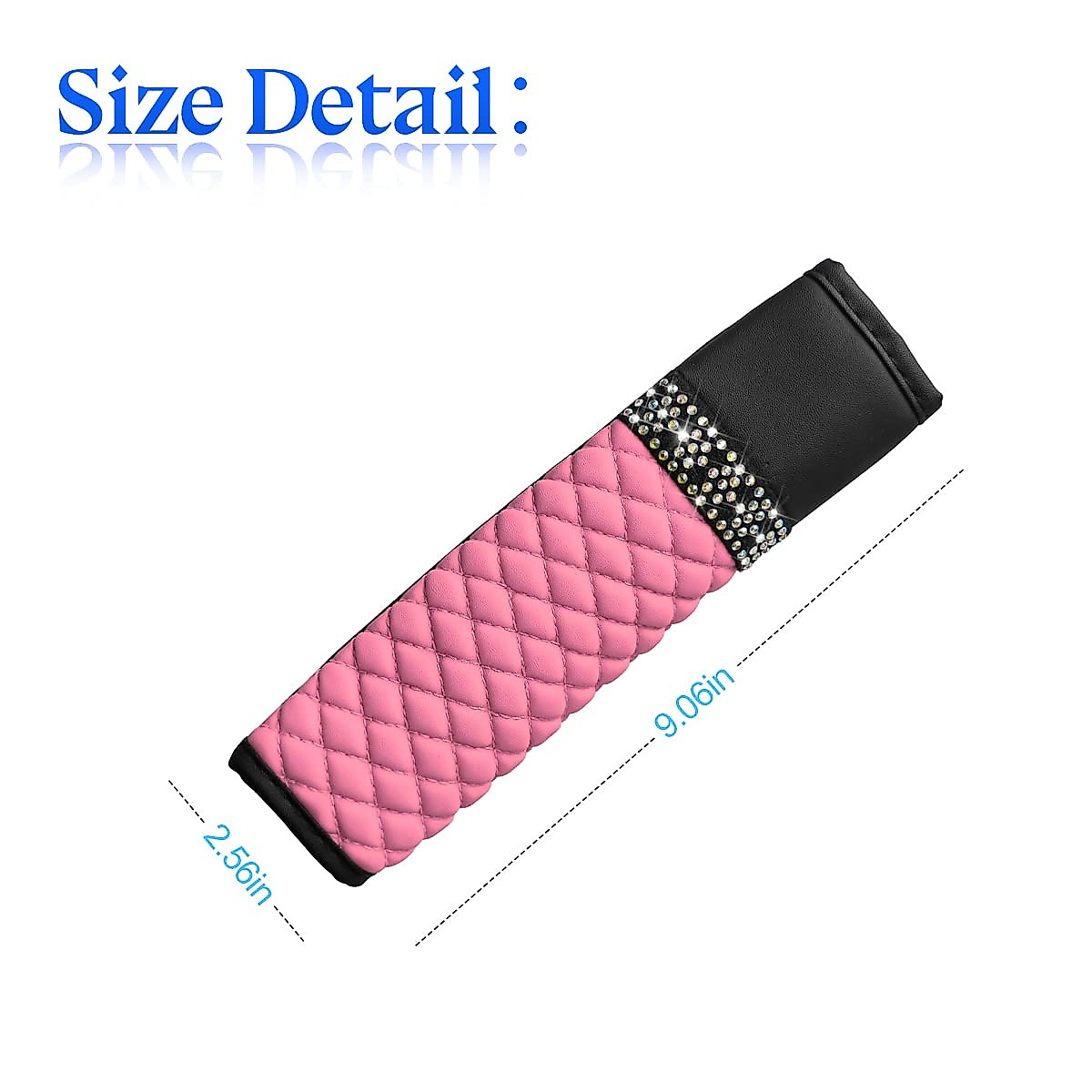 zipelo 2 Pcs Auto Seat Belt Cover, Breathable Leather Shoulder Pads Protect Your Neck, Harness Pads Strap for a More Comfortable Driving, Car Accessories Compatible with Adults Kids (Pink)