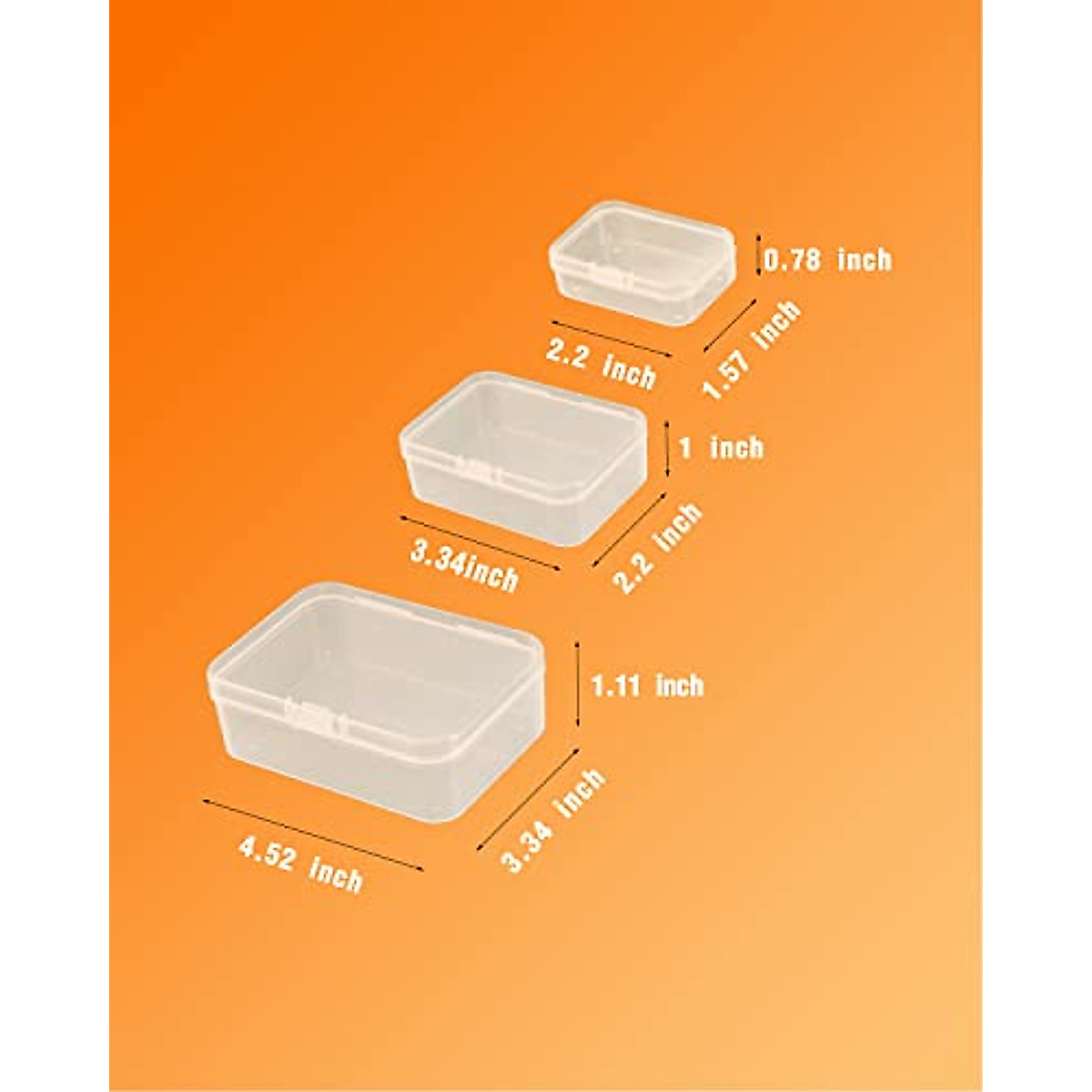 Clear Plastic Beads Storage Containers Empty Mini Storage Containers Box,Beads Storage Box with Hinged Lid Plastic Storage Containers with Lids for Pins, Small Items,Beads,Earplugs (28 Pack)