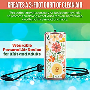 Portable Air Purifier Necklace - Rechargeable and Wearable Personal Air Device for Kids and Adults - Negative Ion Generator, Portable & Travel Size