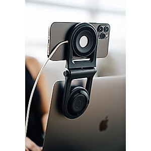 STM MagArm – MagSafe Accessory - Mount iPhone on Laptop or Monitor – Adjust iPhone to Optimal Viewing Angle – Use with or Without The Apple MagSafeCharger - Grey (stm-935-325Y-01)