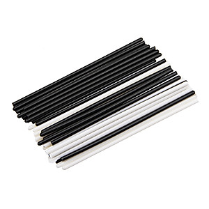 40Pcs Yootones Guitar Fingerboard Side Guitar Fretboard Fingerboard Side Dot Music Instrument Inlay Dots Compatible with Guitar Bass(White + Black)