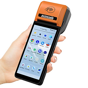 symcode POS PDA Receipt Printer 58mm High Speed Thermal Printer with Android 12 5.5’’ Touch Screen.with Lanyard, Removable Battery Logistics Mangement NFC.2G.3G.4G WiFi 3GB Ram+16GB ROM