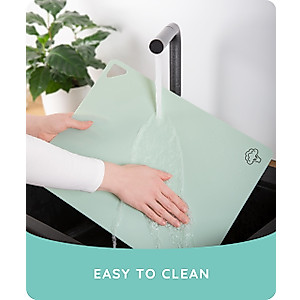 Extra Thin Flexible Cutting Boards for Kitchen - Cutting Mats for Cooking, Colored Cutting Mat Set with Easy-Grip Handles | Non Slip Cutting Sheets, Flexible Plastic Cutting Board Set of 3 (15"x12")