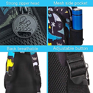 gxtvo Toddler Backpack for Boys, Dinosaur Kids Preschool Bookbag, 12" Cute Cartoon Animal School Bag