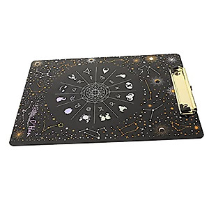 3pcs Portable Clip Document Fashion Paper Exam Low Convenient Pattern Practical Storage Teacher for Office Board Writing Decorative Clipboards with File