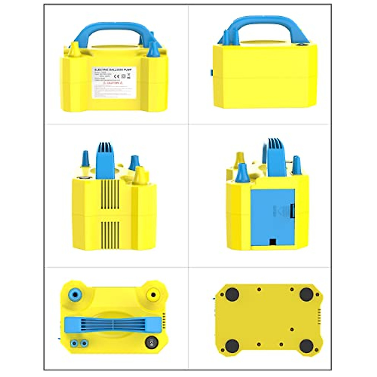 LANGXUN Portable High Power Electric Balloon Pump, Two Nozzle 110V 600W Air Blower Electric Ballon Inflator Pump for Party Latex Balloon Decoration Supplies