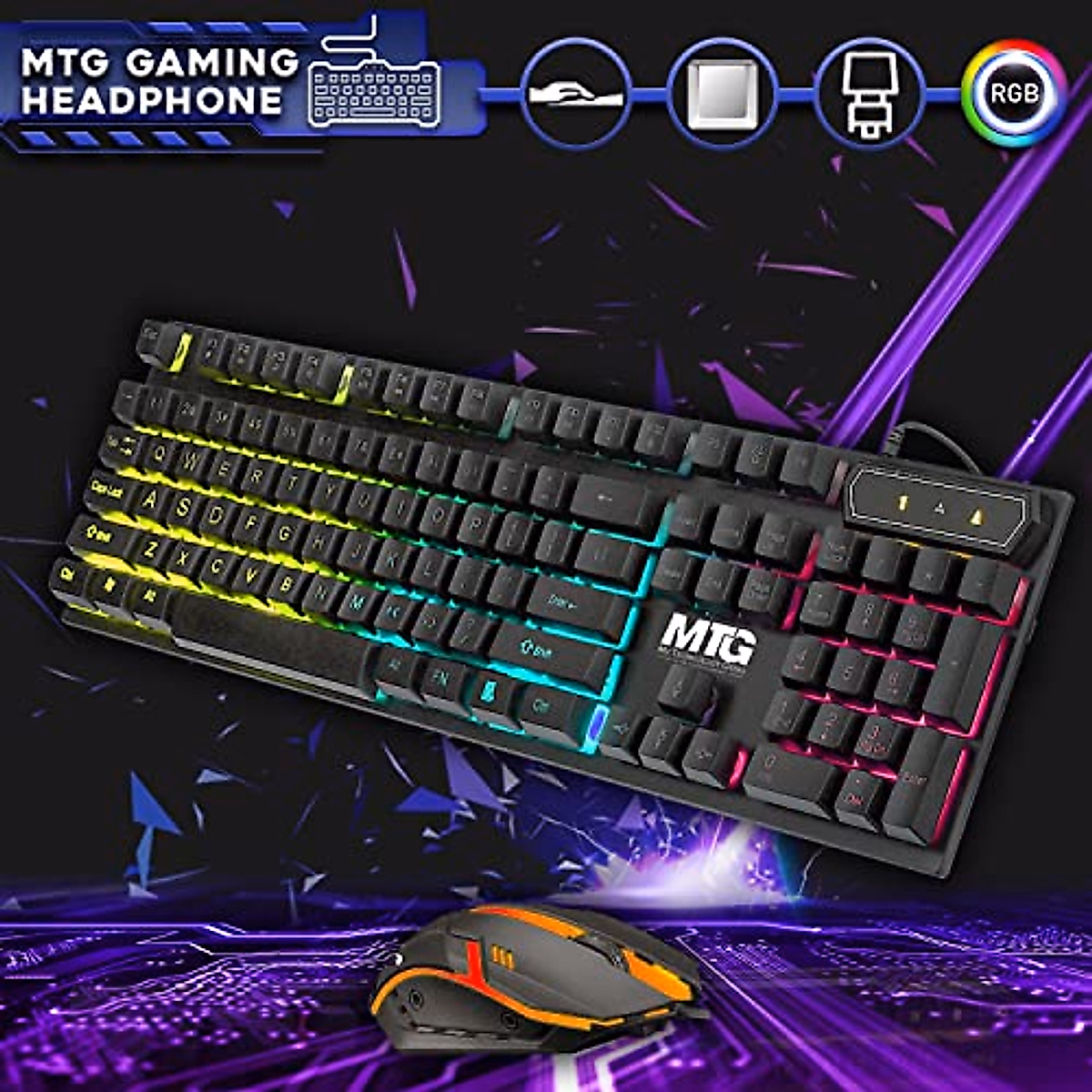 TechMagnet Gaming Desktop PC, Intel i5 4th Gen, Zeus Pro 4, GT 1030, 16GB RAM ARGB, 256GB SSD + 2TB HDD, RGB Front Panel 385 Patterns, RGB Kit, Win 10 Pro (Renewed)