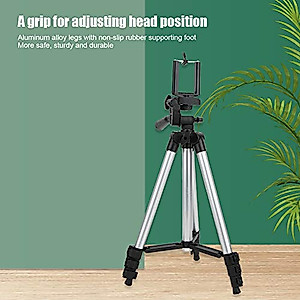 Selfie Tripod Stand, Aluminium Alloy Selfie Stick Portable 1/4 Inch Screw Multifunction Phone Stand Live Steming Tripod for Recording Travel Selfie Stick