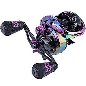 Sougayilang Baitcasting Reels - Colorful Fishing Reel, 8.0：1 Gear Ratios, 9+1 BB, Magnetic Braking System - Right