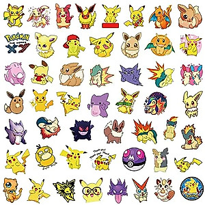 100 Pcs Cute Anime Stickers for Kids, Water Bottle Kawaii Cartoon Stickers, Vinyl Waterproof Cute Stickers, Laptop Phone Skateboard Stickers for Teens Girls Kids Teachers, Stickers Bulk