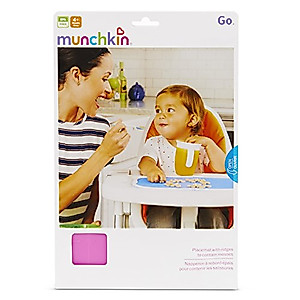 Munchkin® Go™ Snap Shut Silicone Placemat for Kids, Pink