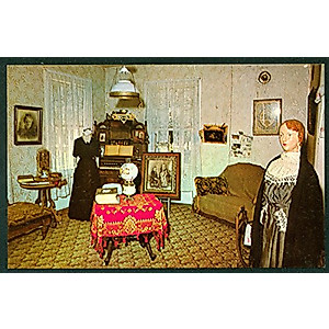 Bishop Hill Colony Parlor Steeple Building Vintage Postcard