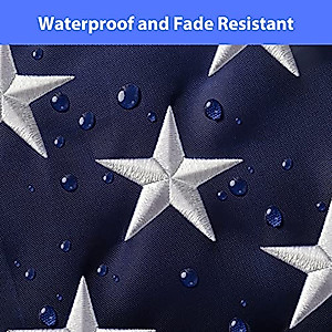 American flag 3x5 Ft Made in USA, Thicken American Flags for Outside 3x5, Heavy Duty Durable US Flag, Fade Resistant American Flags for Outside, USA Flag with Embroidered Stars
