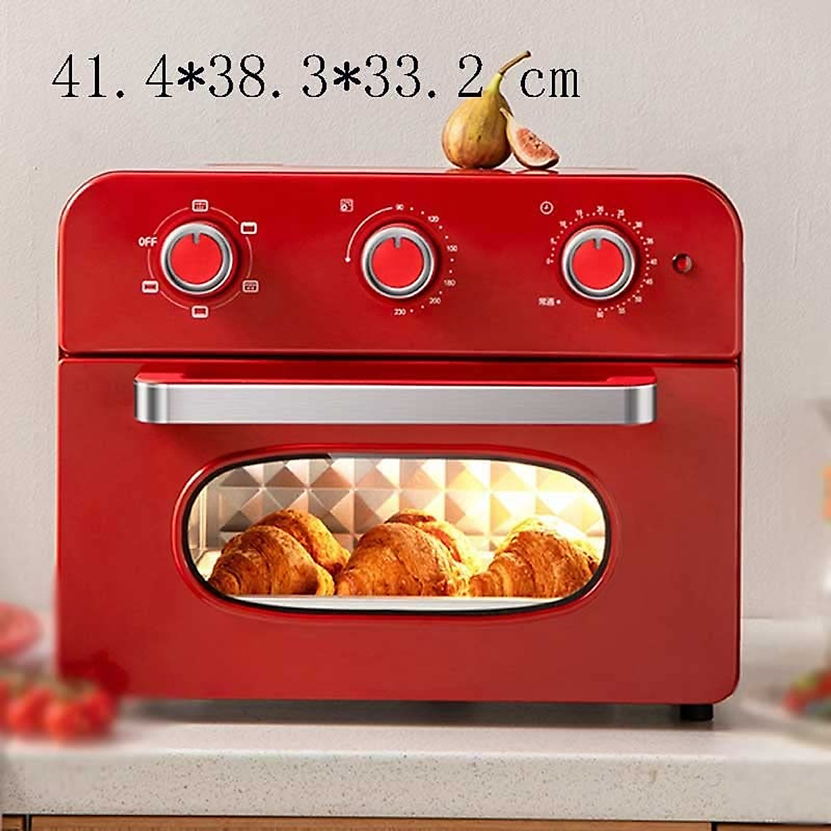 CZDYUF Electric mini oven multi-function hard with time broil includes baking pan and rack toaster pizza