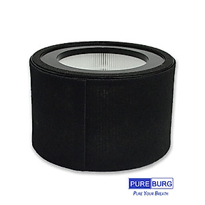 PUREBURG HS-1946 Replacement Filter Set Compatible with Crane EE-5068 & Jetery jt-8115m Air Purifiers,2-Pack H13 HEPPA + 4 x Activated Carbon Pre-Filters Air Clean