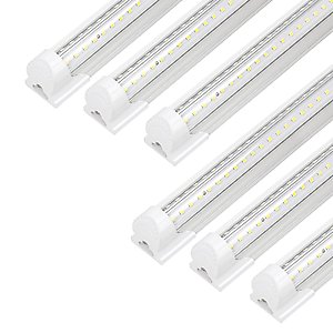 EPESTOEC LED Shop Light 4FT, 42W 6300LM 5000K Super Bright White,V Shape Integrated T8 LED Tube Light,High Output Linkable Shop Lights