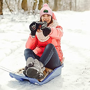 Speedy Pros Pom Pom Beanies for Women Riding Lawn Mower A Embroidery Skull Cap Lawnmowers Winter Hats for Men Acrylic 1 Size Red Design Only