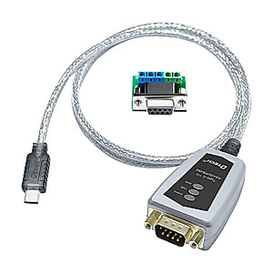 DTECH FTDI USB to RS485 Cable RS422 USB C to Serial Adapter with Breakout Board LED Indicators RS-485 RS-422 Cable Converter Supports Windows 11 10 8 7 XP Mac (3 Feet)
