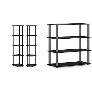 Furinno Turn-N-Tube Multipurpose Display Shelves and Racks Bundle (Set of 2)