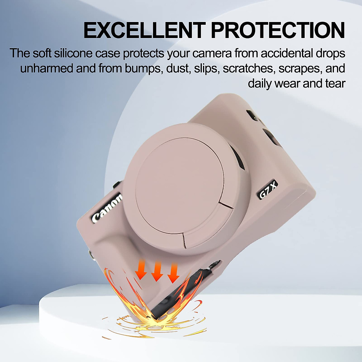 Easy Hood Case for Canon Powershot G7 X Mark III Digital Camera, Soft Silicone Protective Cover with Removable Lens Cover for Canon Powershot G7X Mark III DSLR Camera (Tiffany Pink)