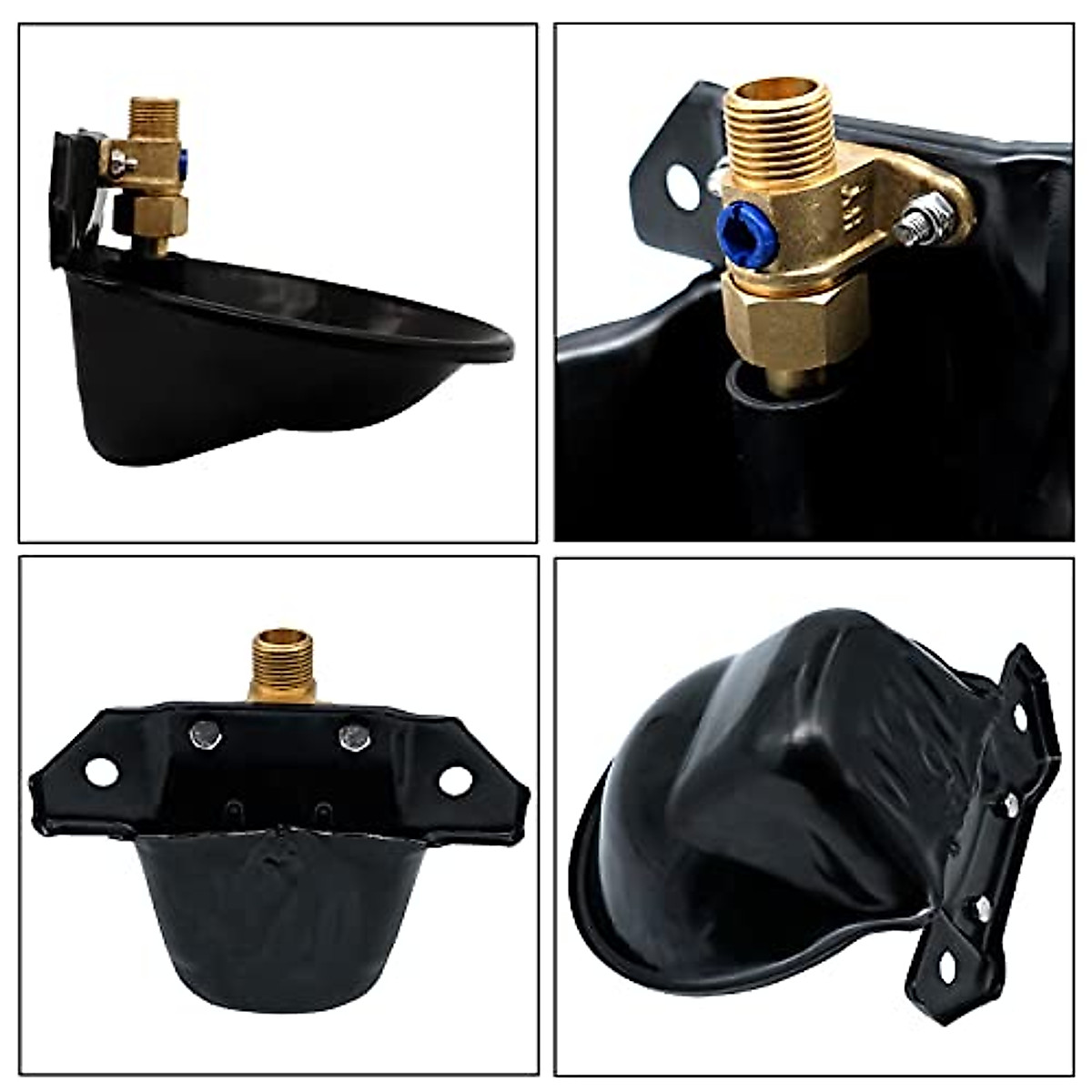 MINYULUA Automatic Waterer Bowl Sheep Goats Drinking Bowl Farm Feeding Water Bowl Dispenser Plastic Drinking Trough Livestock Supply for Piglet Cattle Dog, Black