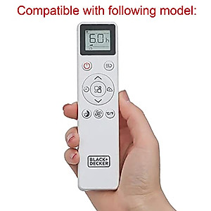 RCECAOSHAN Replacement for Black Decker AC Air Conditioner Remote Control BPT05WTB BPT05WTBA BPT06WTB BPT07WTB BPT08WTB BPT08HWTB BPT10WTB BPT10HWTB