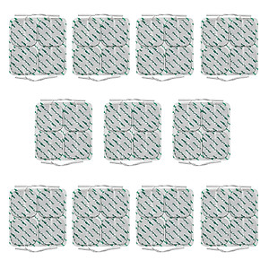 FITOP TENS Unit Pads 44 Pcs EMS TENS Electrodes Strong Adhesive Size 2X2