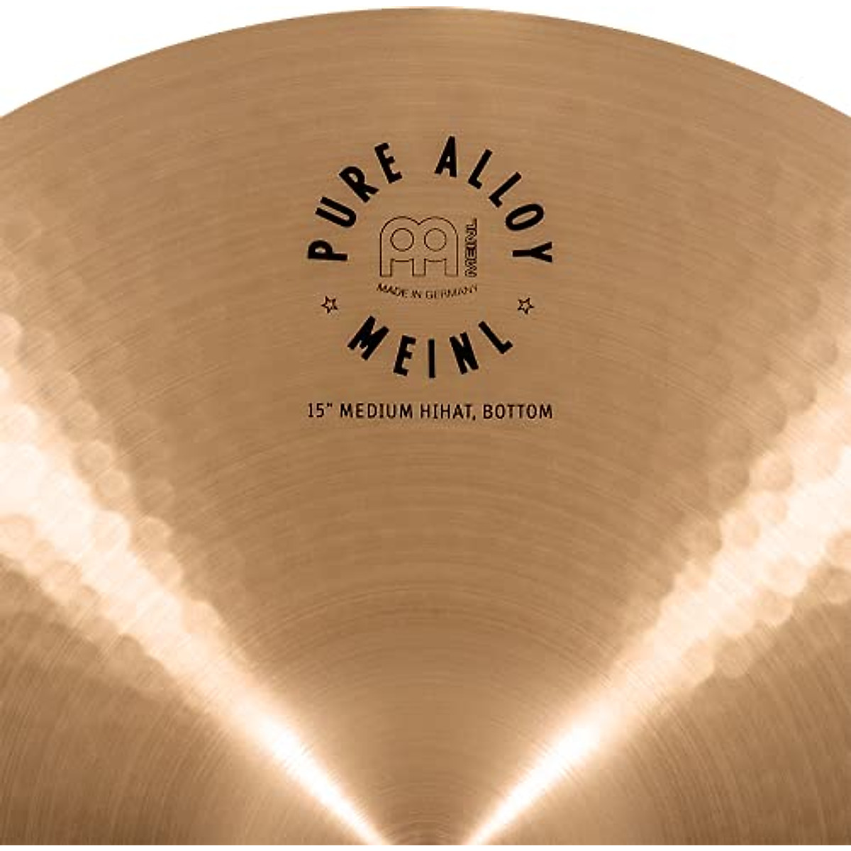 Meinl 15" Medium HiHat (Hi Hat) Cymbal Pair - Pure Alloy Traditional - Made in Germany, 2-YEAR WARRANTY (PA15MH)
