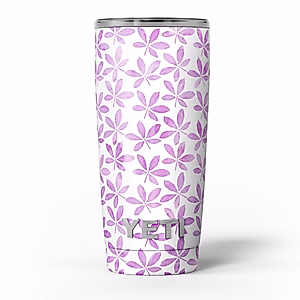 Design Skinz The Vibrant Pink and Purple Leaf - Skin Decal Vinyl Wrap Kit Compatible with The Yeti Rambler Cooler Tumbler Cups