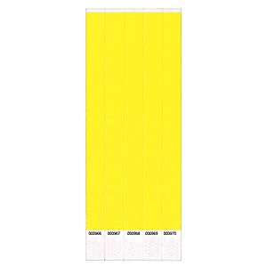 Vibrant Solid Yellow Wristbands - 100 Pack - Durable & Comfortable Material, Perfect for Events & Fashion Statements