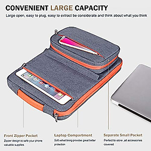 Voova Laptop Sleeve Case 15.6 Inch, Compatible with MacBook Pro 15, New MacBook Pro 16 M1 Pro/Max, 15-16" Microsoft Hp Lenovo Dell Acer Asus, Waterproof Computer Bag with Detachable Pouch, Dark Grey