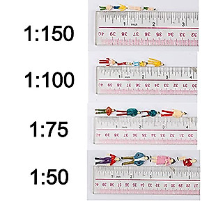 NWFashion 100PCS 1:150 Scale Hand Color Painted Model Train People Figure (1:150 13mm)
