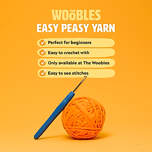 The Woobles Beginners Crochet Kit with Easy Peasy Yarn as seen on Shark Tank - with Step-by-Step Video Tutorials - Kiki The Chick
