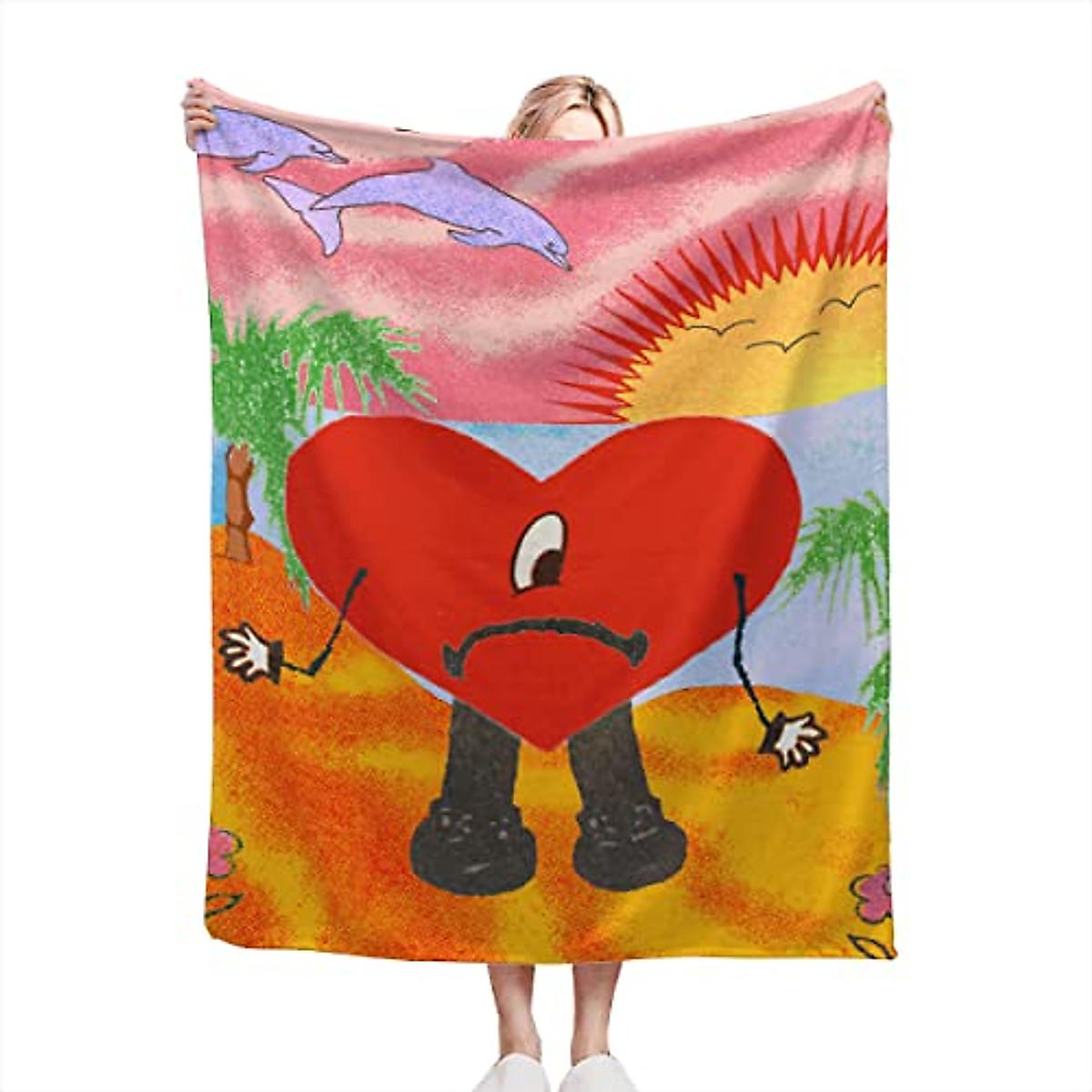 Haidguiin Throw Blankets Cute Blanket Bedding Blankets Sofa Blankets Flannel Blankets Air Conditioning Blanket Fans Gifts