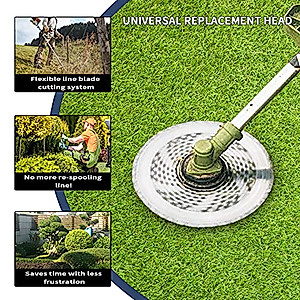 PLUMIA 10" x 80T Carbide Tip Brush Cutter Trimmer Blades with Universal Adapter Kit, Premium Stainless Steel Trimmer Head Compatible with Cutter, Trimmer, Weed Eater (2 Pack)