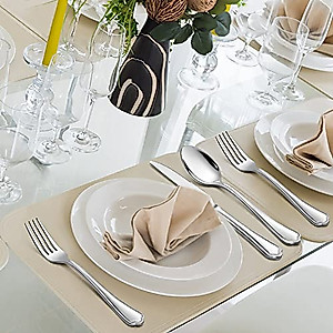 LIANYU 10-Piece Silverware Set for 2, Stainless Steel Flatware Cutlery Set, Eating Utensils Set with Scalloped Edge, Dishwasher Safe, Mirror Polished