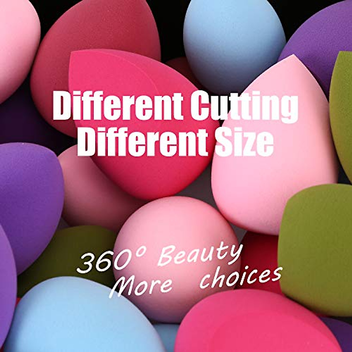 Makeup Sponge Blender Beauty Sponge Set 12pcs and Beauty Foundation Sponge Blender Holder 1PCS,Blending Sponges Cosmetic Puff Flawless for Cream, Liquid Foundation & Powder,Gift for Women