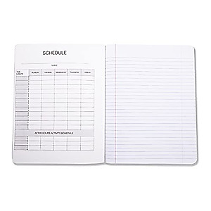 Amazon Basics Wide Ruled Composition Notebook, 100 Sheet, Assorted Marble Colors, 4-Pack