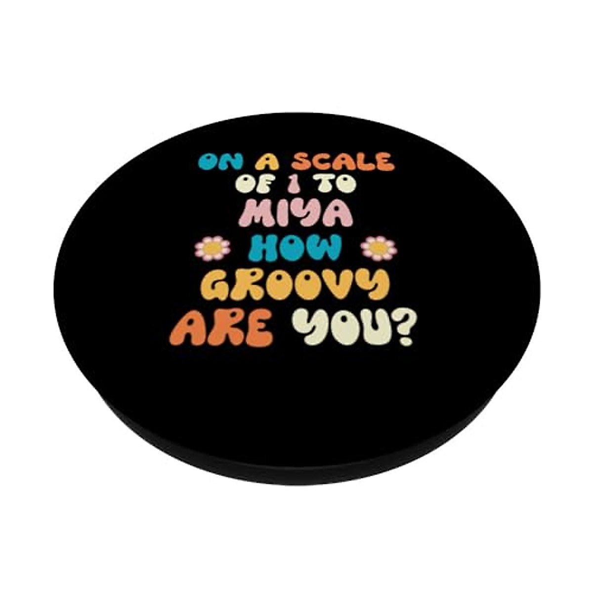 MIYA Cute Retro Girls Groovy MIYA Personalized Name PopSockets Standard PopGrip