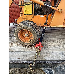 RYTASH Car Tie Down Straps for Trailers - Tire Straps with Chain Anchors - 4 Pack -Heavy Duty Ratchet Straps - Industrial Grade - 2" x 96" - Compatible with Car, Trucks, SUV, UTV, ATV - 3300 LB Load