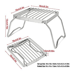 VGEBY Barbecue Grill, Portable Foldable Lightweight Charcoal Grill for Camping Hiking Picnic