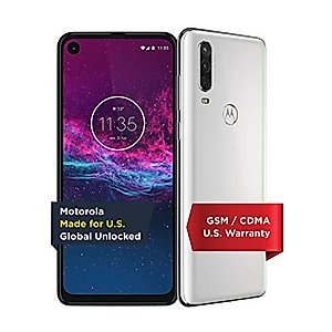 Motorola One Action | Unlocked | Made for US by Motorola | 4/128GB | 16MP Camera | White