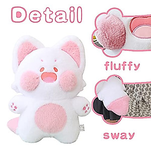 Galatee Cute Cat Plush Toy Cat Stuffed Animal Plush Soft Cat Plushie Pillow Gifts for Adults and Kids(15.7" Pink)