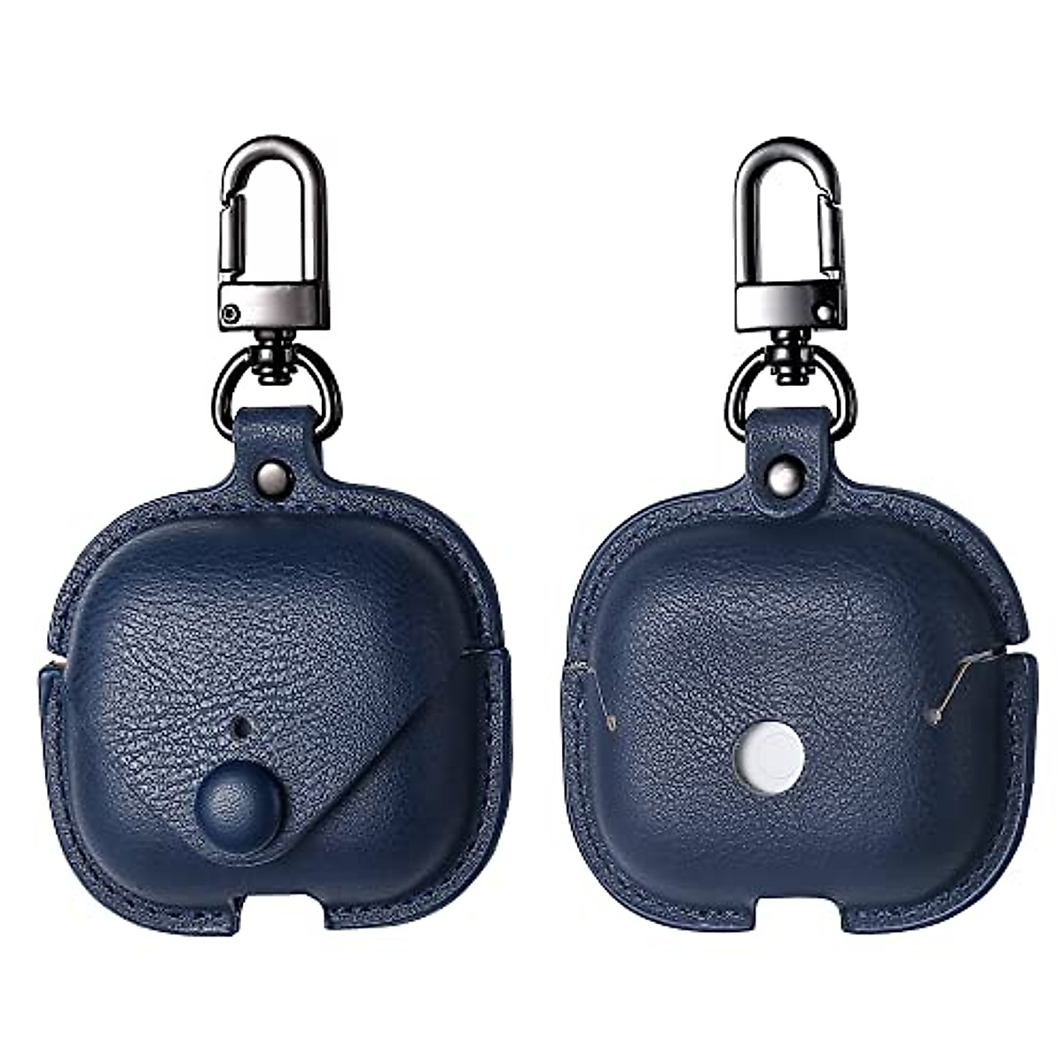 MODOS LOGICOS Case Cover for Air Pods 3 (2021), Leather Case with Secure Snap-Fastener Compatible with Apple AirPods 3rd Generation Charging Case - Blue