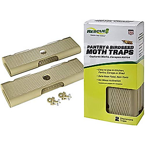 RESCUE! Pantry & Birdseed Moth Traps with Pheromone Lure - 2 Traps