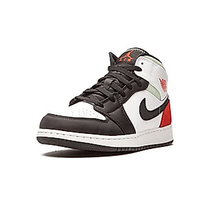 Jordan Youth Air 1 Mid SE GS BQ6931 100 Red/Grey/Black Toe - Size 5.5Y