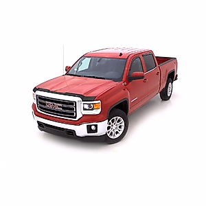 Auto Ventshade [AVS] Aeroskin Hood Protector | 2014 - 2018 GMC Sierra 1500, 2019 GMC Sierra 1500 Limited, Low Profile/Flush - Smoke | 322075